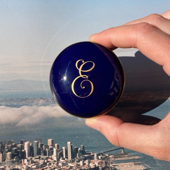 Limoges | Accents | Limoges Porcelain Round Trinket Box Monogram Letter ...